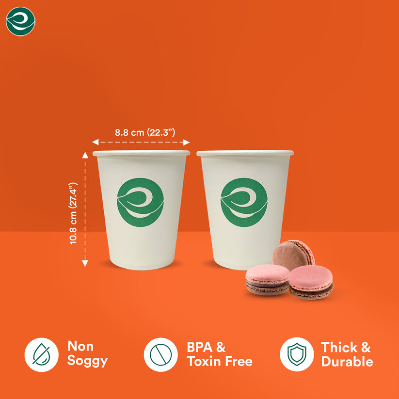 350 ml Disposable Paper Cups – ECOSOUL HOME INDIA