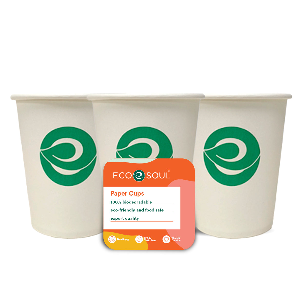 Buy 250 ml Biodegradable Paper Cup Without Lid| EcoSoul – ECOSOUL HOME ...